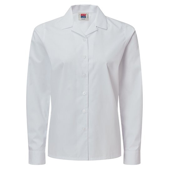 Girls Long Sleeve Revere Collar School Blouses 2 Pack – David Luke Ltd